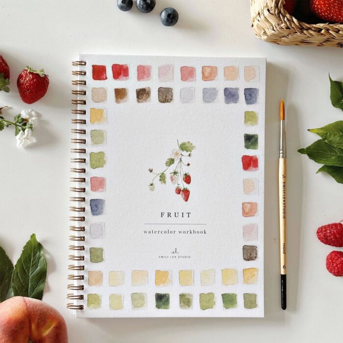 Emily Lex Watercolor Workbook Fruit