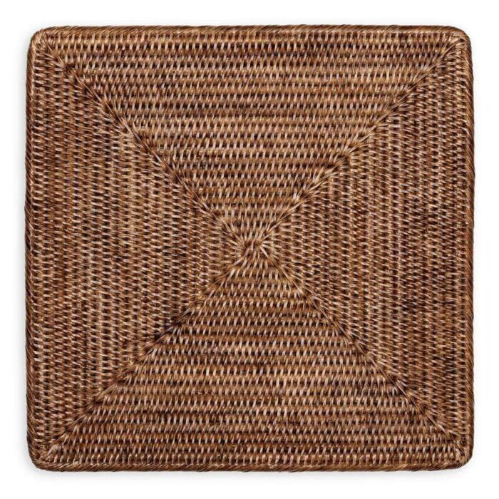 Caspari Rattan Square Placemat