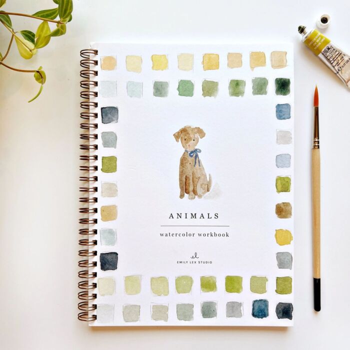Emily Lex Watercolor Workbook Animals
