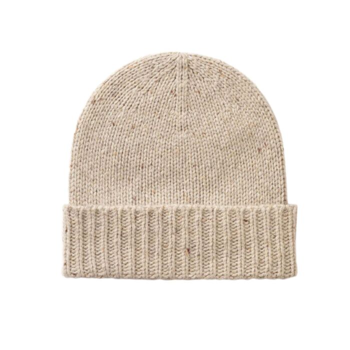 Johnstons of Elgin Cashmere Donegal Beanie Cream