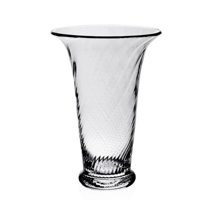 WYC Glass Waves Flower Vase 10"