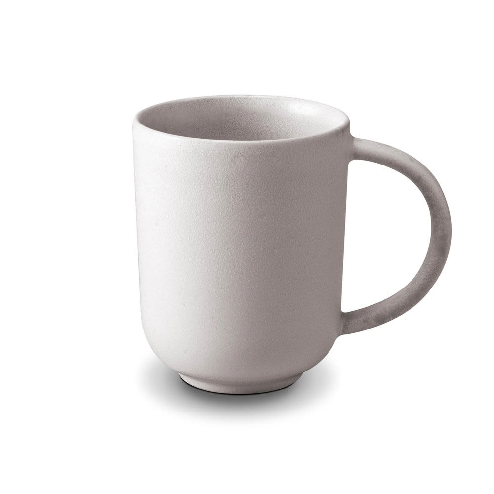 white stone mug
