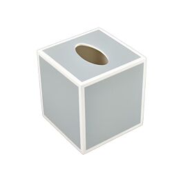 Lacquer Cool Gray Tissue Box Cover