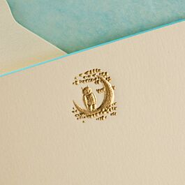 The Printery Stationery Set/10 Note Card Owl & Moon